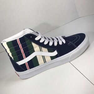 Vans | Shoes | Nwt Vans Sk8 Hi Top Field Daze Dress Blue Skateboard ...